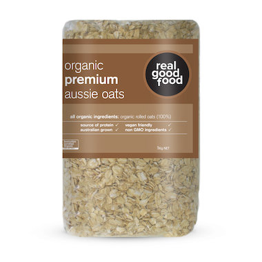 Real Good Food Oats Rolled Premium Aussie Organic 1kg | Kadac - Organic ...