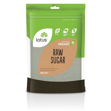 Lotus Sugar Raw Organic 800g | Kadac - Organic Natural Health