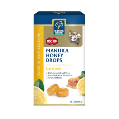 Manuka Health Manuka Honey Drops MGO 400+ Lemon Flavour 65g | Kadac ...
