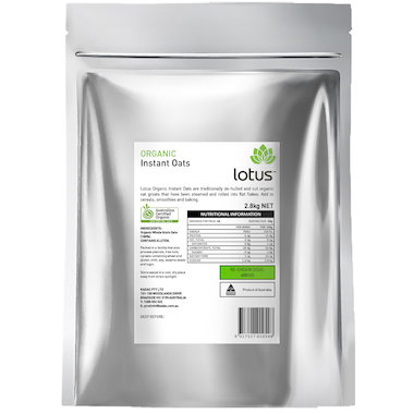 Lotus Oats Instant Organic 2.8kg | Kadac - Organic Natural Health